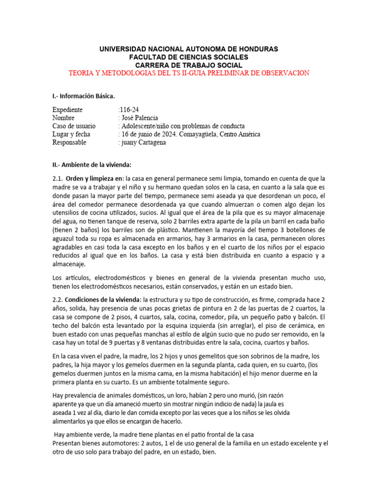 Guia de Observacion de Wendy Daniela Argueta 20201000719 | PDF
