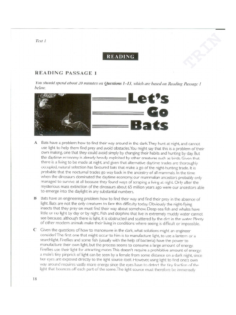 Diagnostic 1 - Reading - Cambridge 7 | PDF