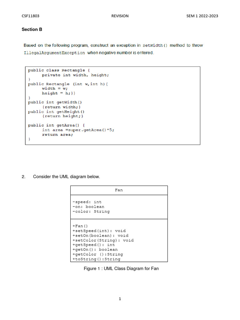 Oop Revision 1 Pdf Method Computer Programming Class Computer Programming 2799