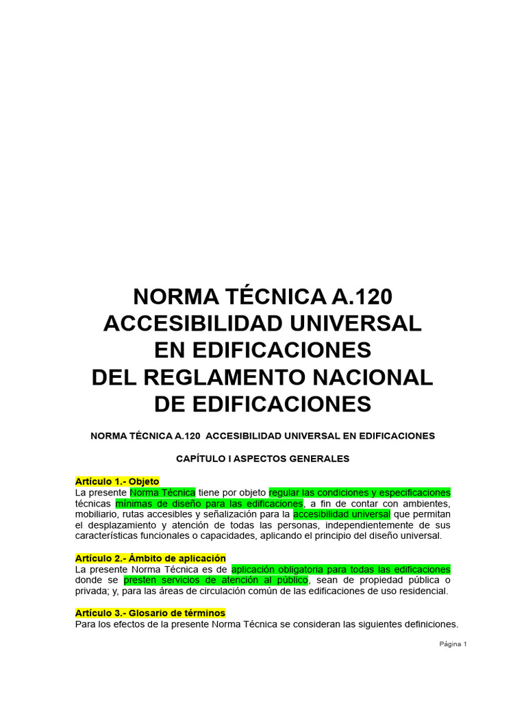 Norma. A 120 | PDF | Accesibilidad | Ascensor