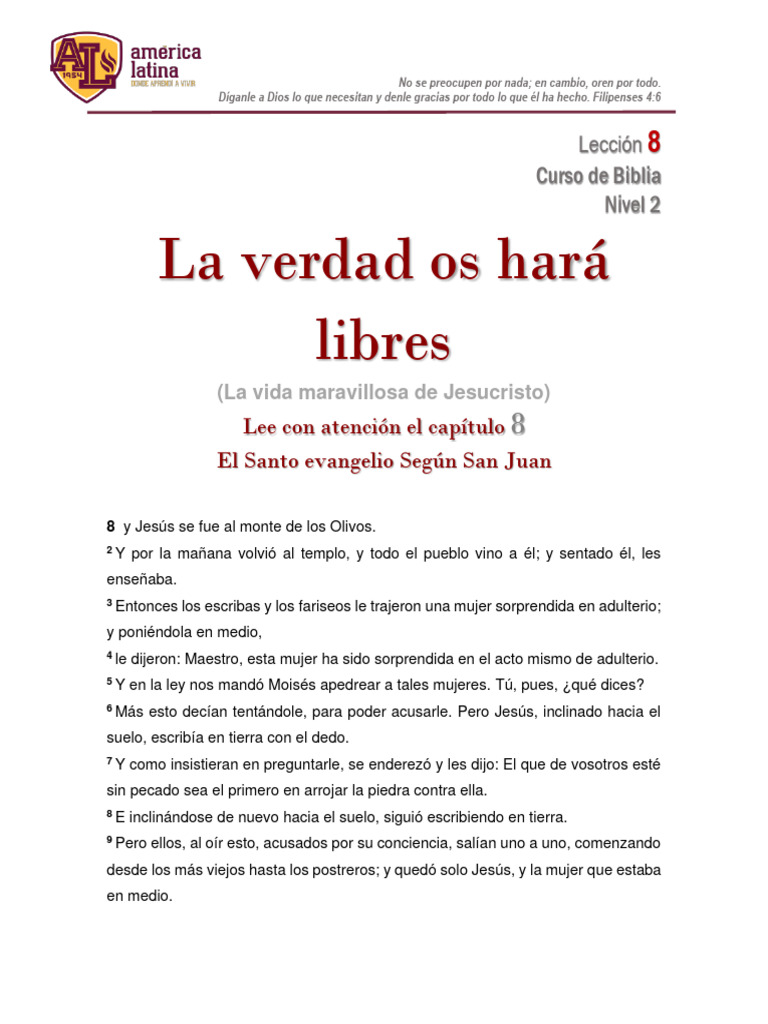 Leccion 08 | PDF | Jesús | Creencia religiosa y doctrina