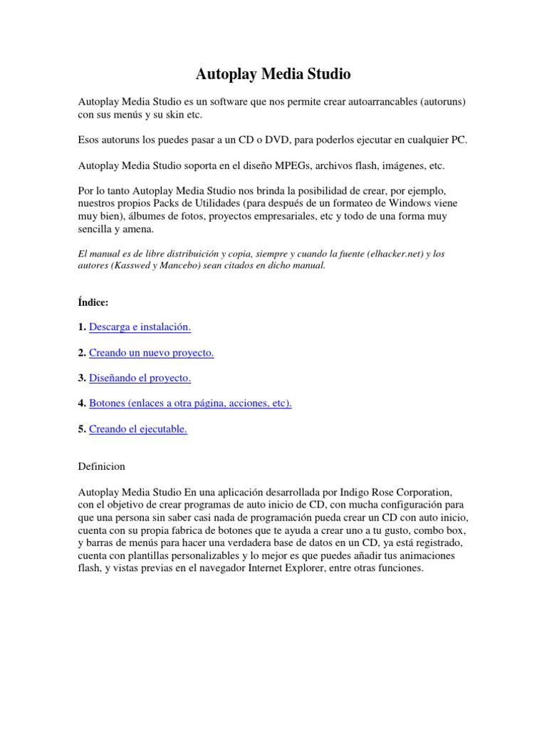 Autoplay Media Studio: Crea Autoruns Eficientes | PDF | Servidor web ...