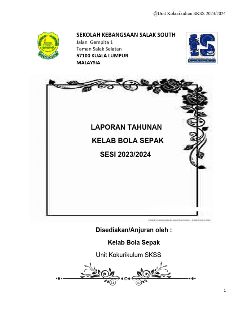 2023 Templete Laporan Tahunan Kelab | PDF