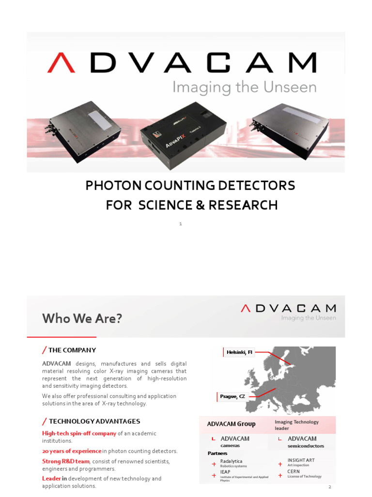 ADVACAM Detectors For Science and Research | PDF | X Ray | X Ray ...