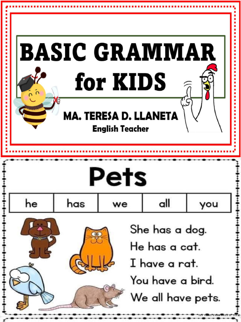 Basic Grammar For Kids | PDF