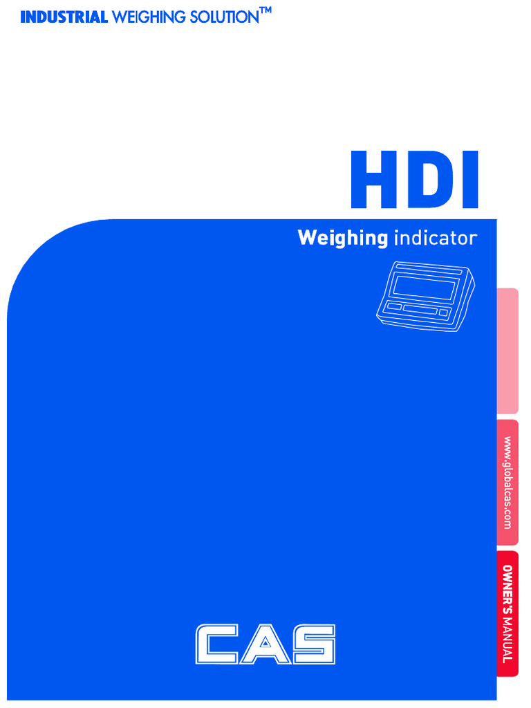 CAS HDI MANUAL BOOK | PDF | Analog To Digital Converter | Weight