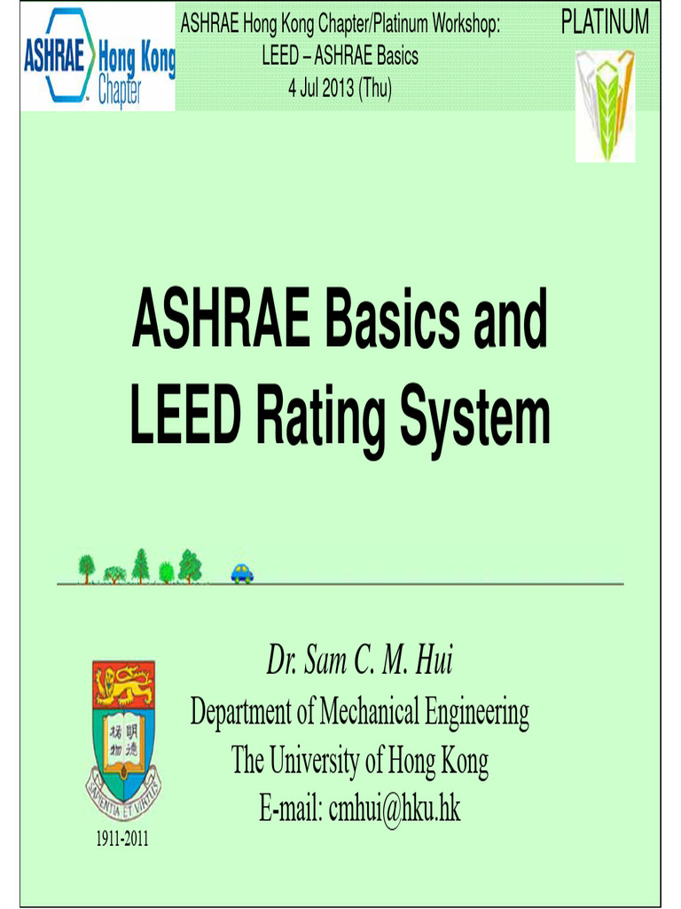 ASHRAE Standards Overview for LEED | PDF | Ventilation (Architecture ...