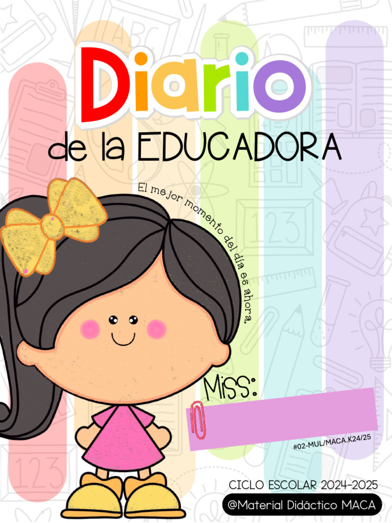 Diario de la Educadora 2024-2025 | PDF | Educación de la primera ...