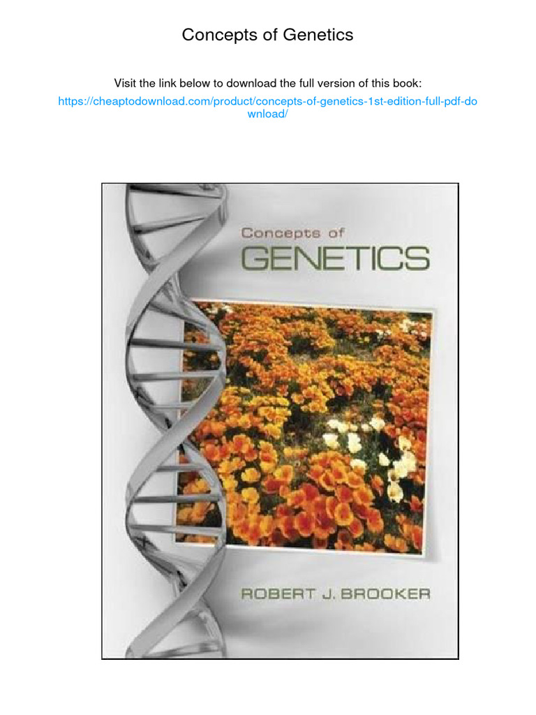 Concepts of Genetics. ISBN 0073525332, 978-0073525334 | PDF | Gene | Dna