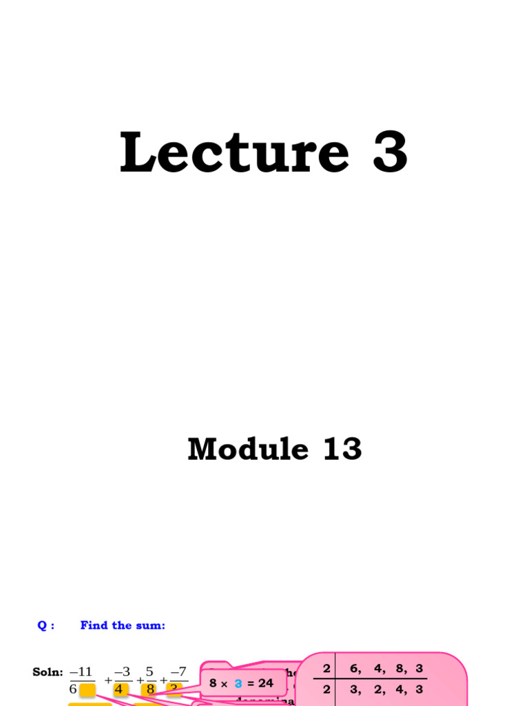 Lecture 03 | PDF | Elementary Mathematics | Division (Mathematics)