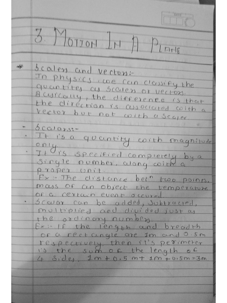 Class 11 CHP 3..own Short Notes. | PDF