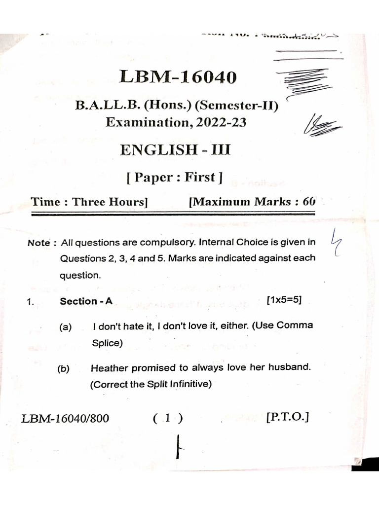 Sem-2 End Semester PYQ - Removed | PDF