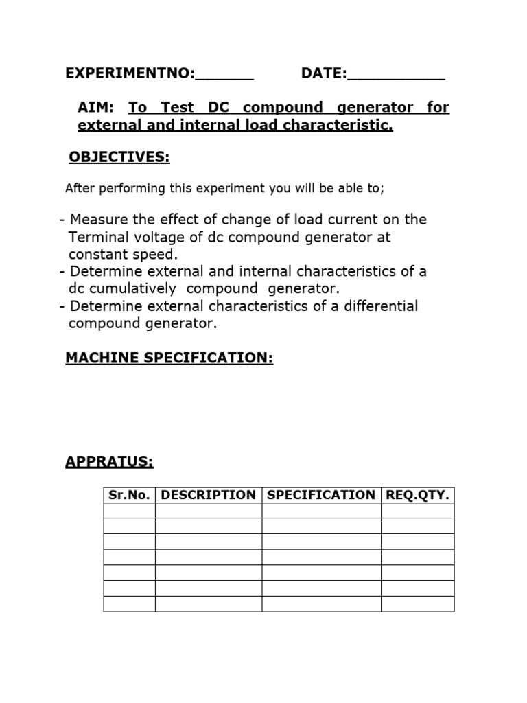 7 Compound Generator | PDF | Electric Generator | Electrical Components