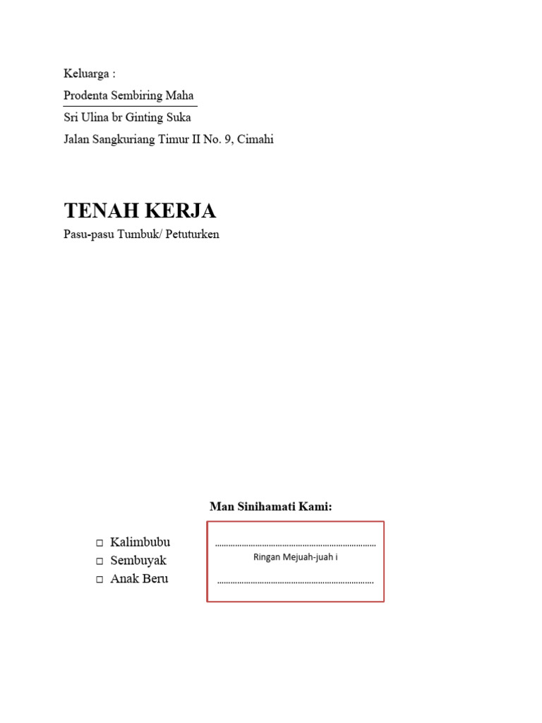 Undangan Adat Karo Pernikahan Dewi dan Theo | PDF