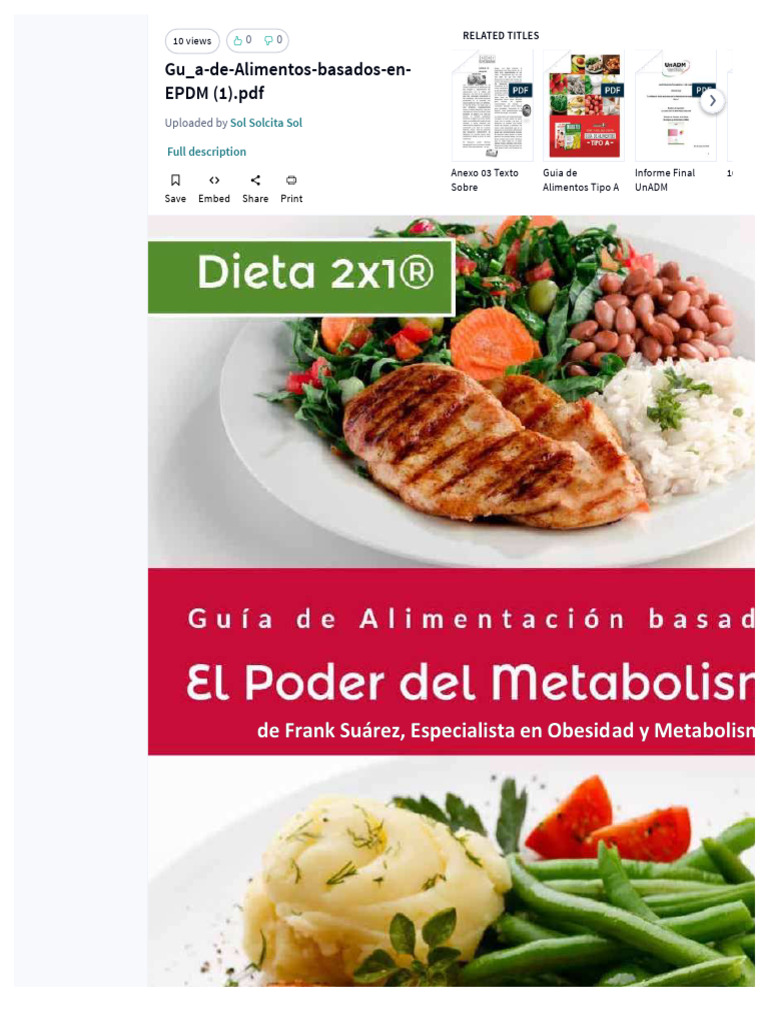 Guía de Alimentos de Frank Suárez | PDF | Alimentos | Dieta