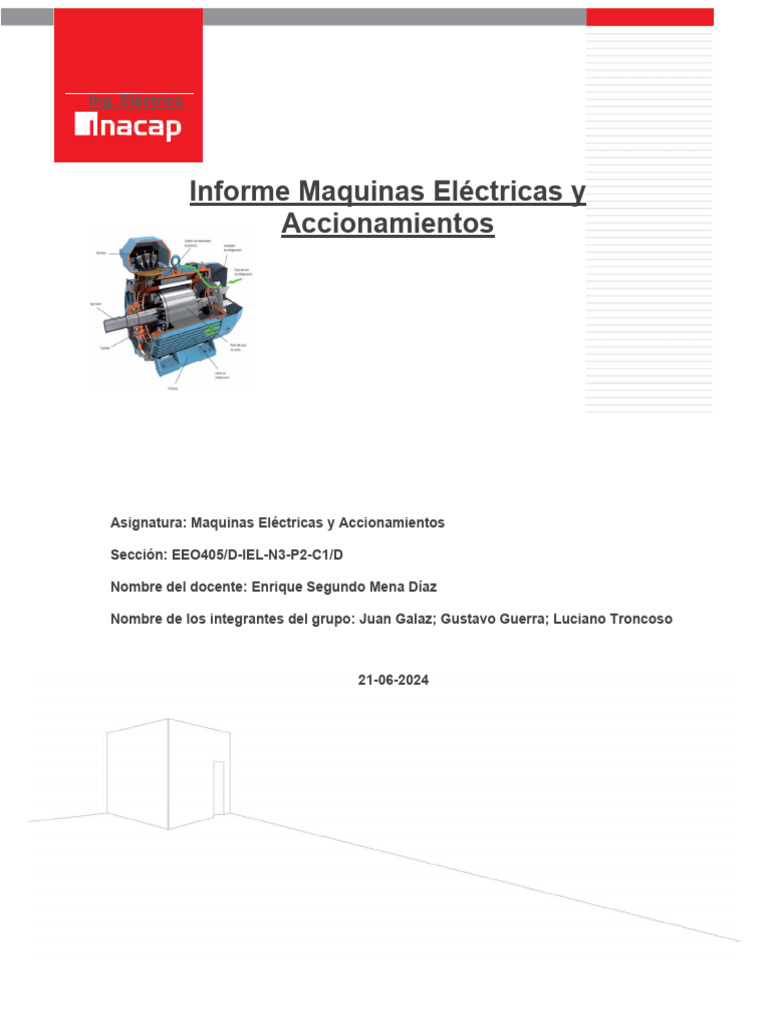 Informe Maquinas Eléctricas y Accionamientos 3 | PDF | Bienes manufacturados | Electromagnetismo