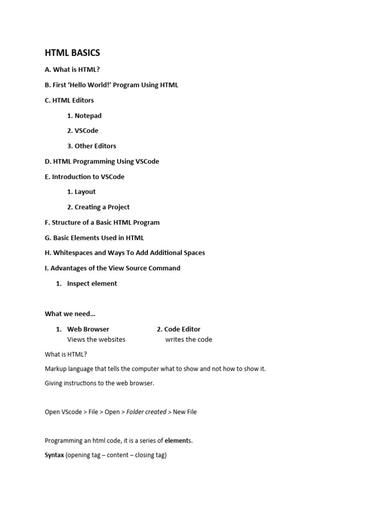 HTML Week 1 Prelims | PDF HTML Week 1 Prelims | PDF