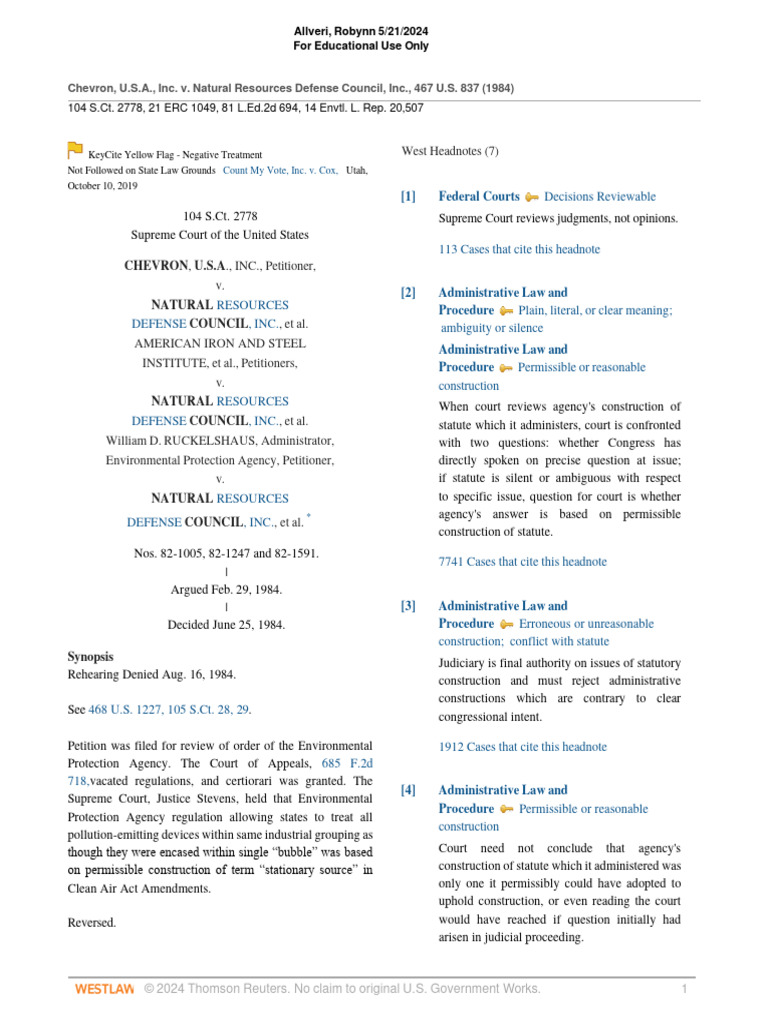 3-Chevron USA Inc V Natural Resources Defense Council Inc | PDF ...