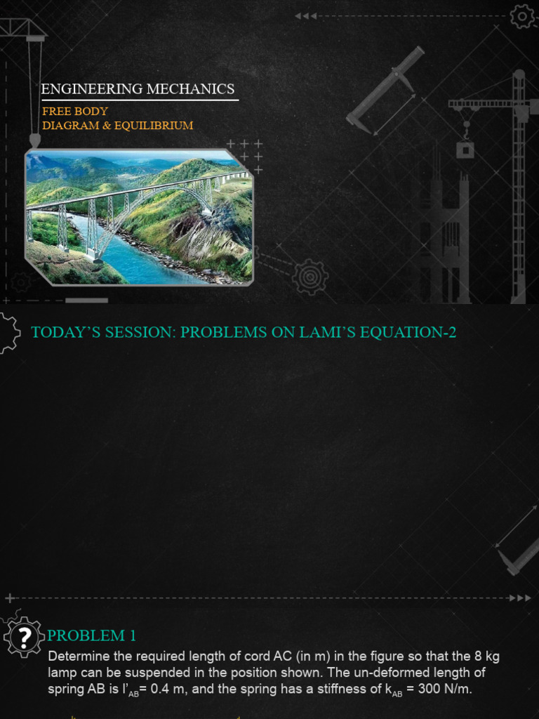 Problems On Lami's Equation-2 | PDF | Force | Tension (Physics)