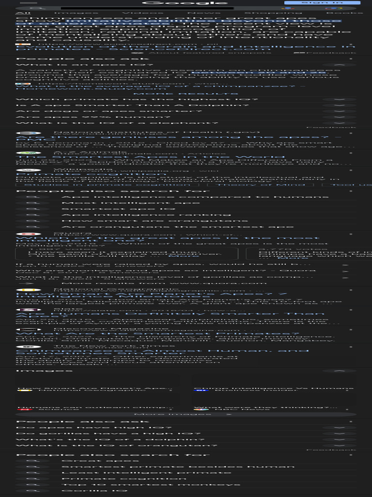 How Smart Is A Ape - Google Search | PDF | Ape | Intelligence