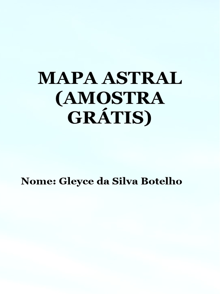 Mapa Astral Completo - Evoluna | PDF | Astrologia | Aprendizado