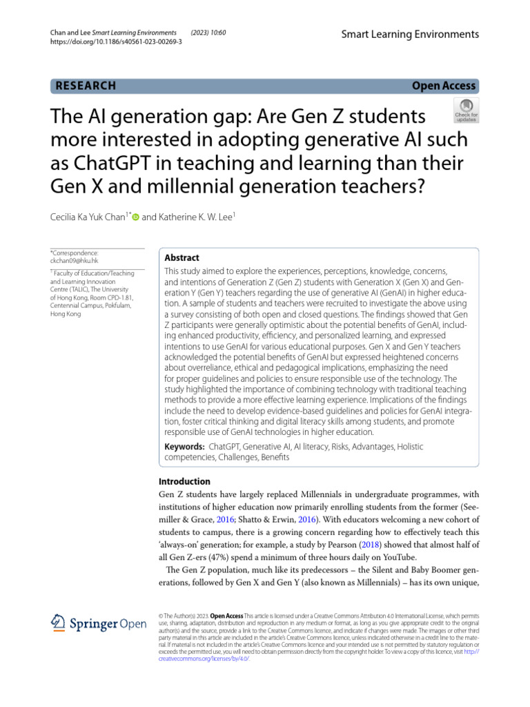 AI Generation Gap Study | PDF | Artificial Intelligence | Intelligence ...