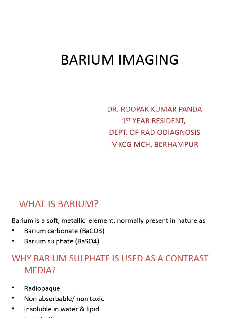 BARIUM STUDIES | PDF | Chemical Substances | Materials