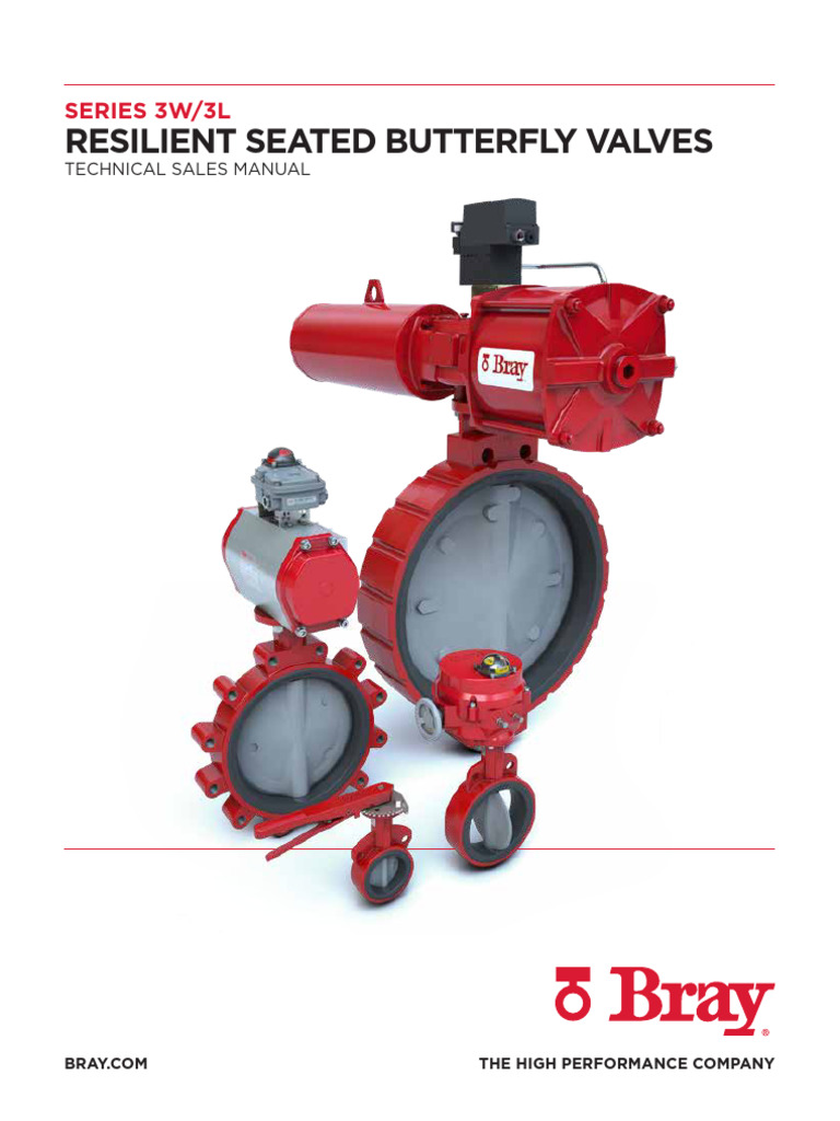 Bray Series 3W/3L Butterfly Valves Guide | PDF | Valve | Materials