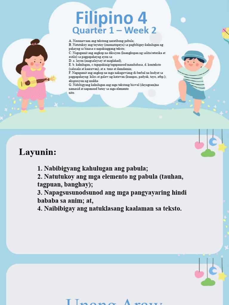 Filipino 4 Quarter 1 Week 2 | PDF