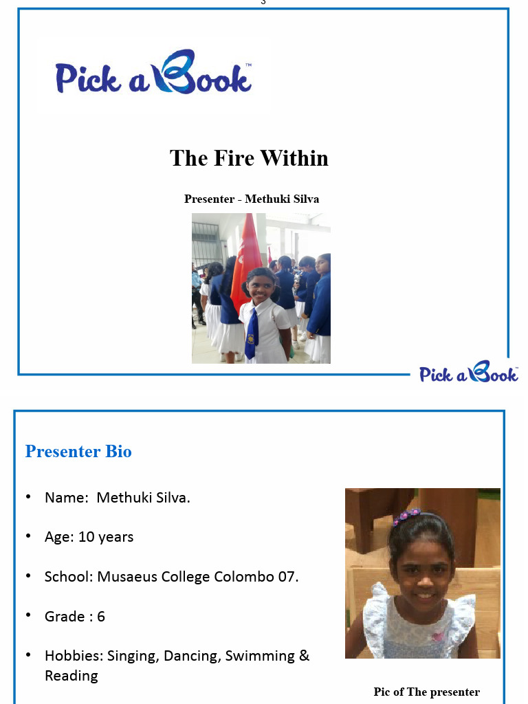 The Fire Within Book Club Presentation | PDF