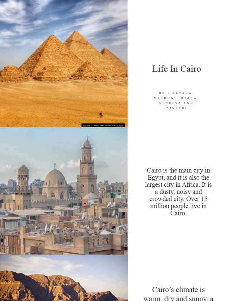 Life in Cairo - Grade 7 School Presentation | PDF | Cairo | Egypt