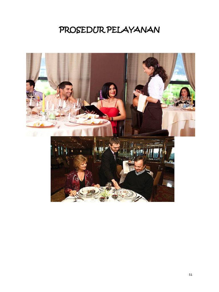 Modul Food Service 1 Pelayanan Di Restoran | PDF