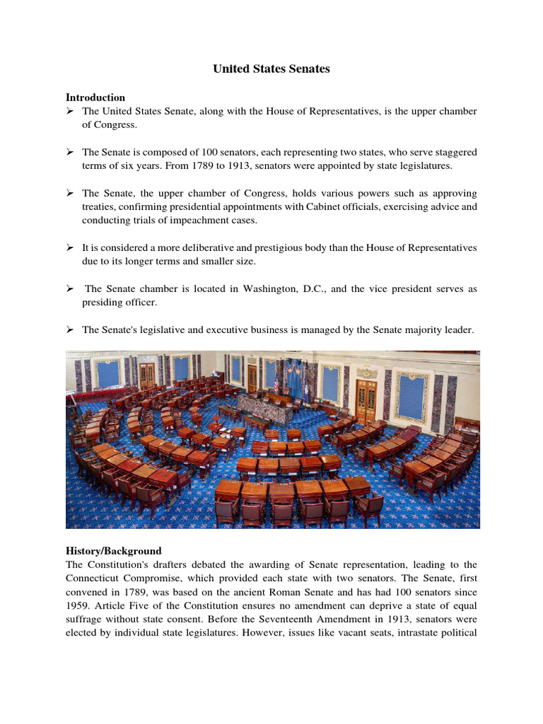 United_States_Senates[1] | PDF | United States Senate | Presidents Of ...