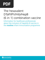 PedvaxHIB Vaccine Overview and Efficacy | PDF | Vaccines | Immunology