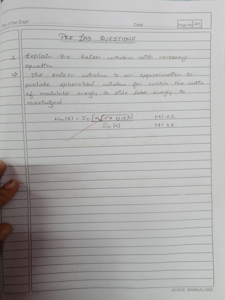 Kaiser Windows and 50 HZ Notch Filter | PDF | Science & Mathematics