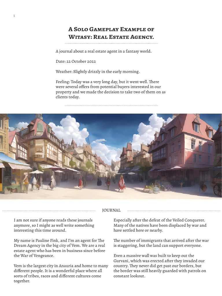 Witasy Real Estate Agency - Gameplay - Example - v1.2 | PDF | Knife