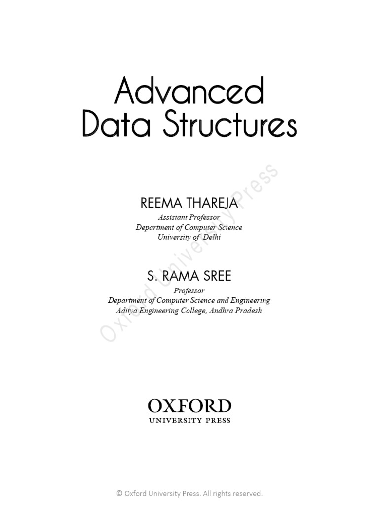Advance Data Structures Pdf Computer Data Storage Computer File