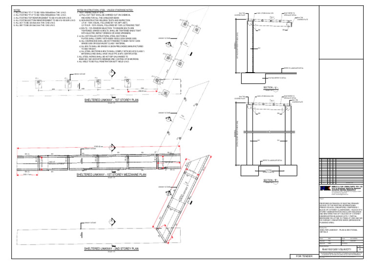 Sheltered Linkway Plans and Details | PDF | Metals | Mechanical Engineering