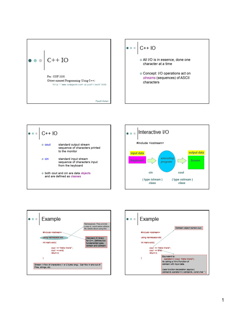For: COP 3330. Object Oriented Programming (Using C++) | PDF | C++ | Programming Paradigms