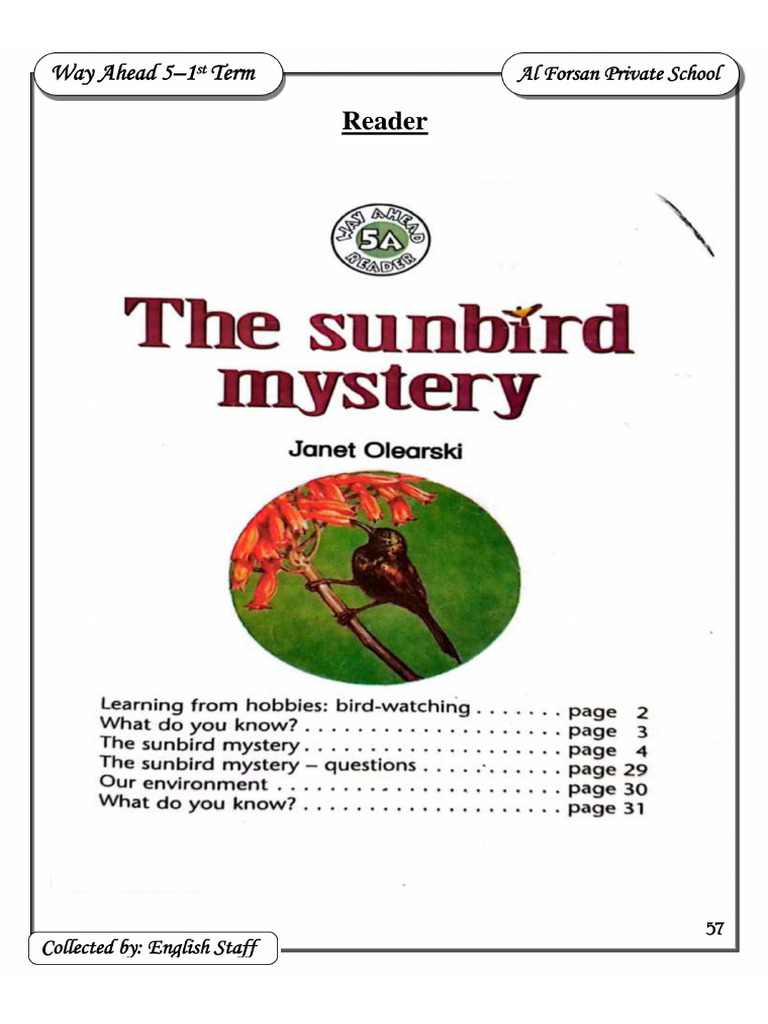The Sunbird Mystery | PDF