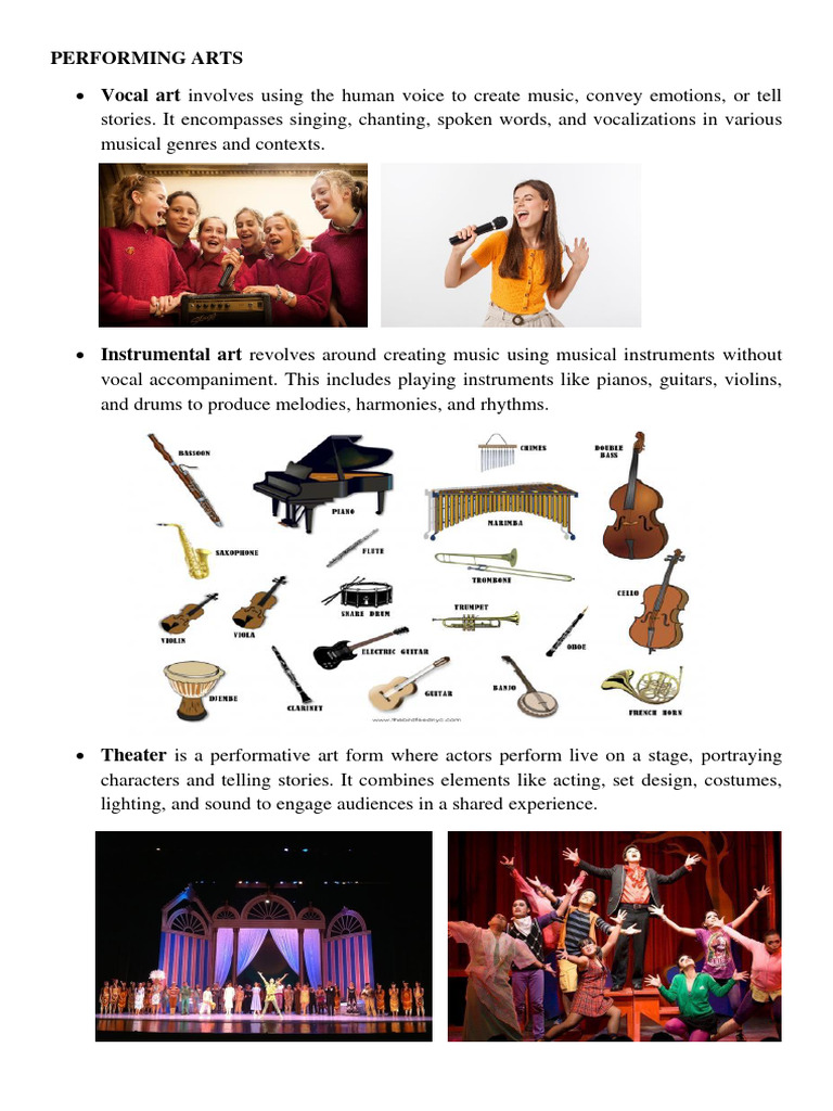 Performing Arts and Visual Arts | PDF | The Arts | Animation