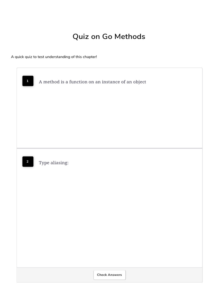 35 Quiz On Go Methods | PDF