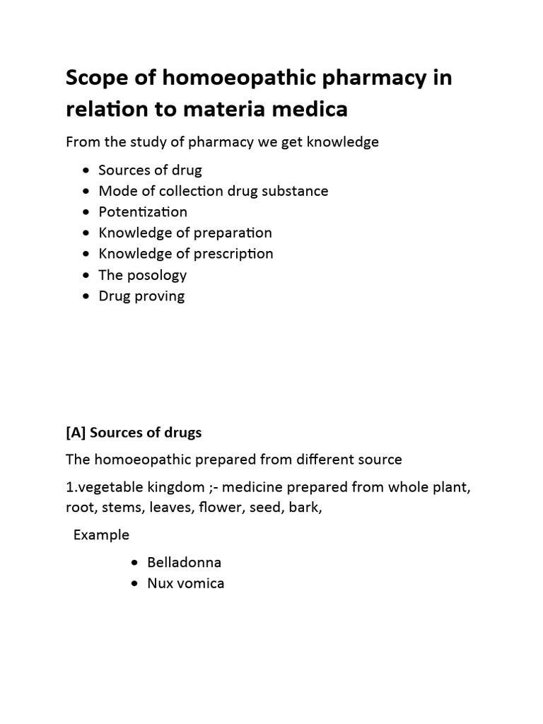 Scope of Homoeopathic Pharmacy in Relation | PDF | Homeopathy | Pharmacy