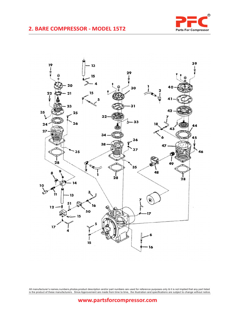 Bare Compressor-Model 15T2 | PDF | Mechanical Engineering