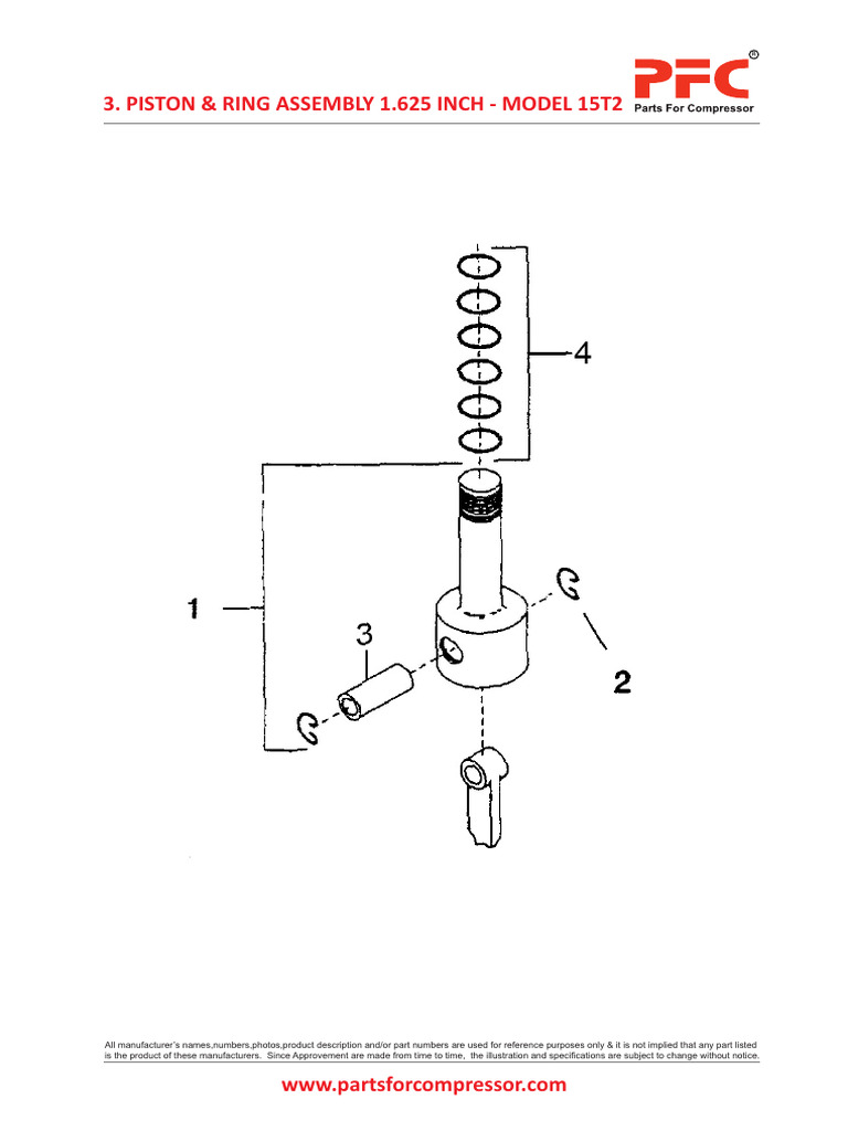 Piston & Ring Assembly 1.625 Inch-Model 15T2 | PDF