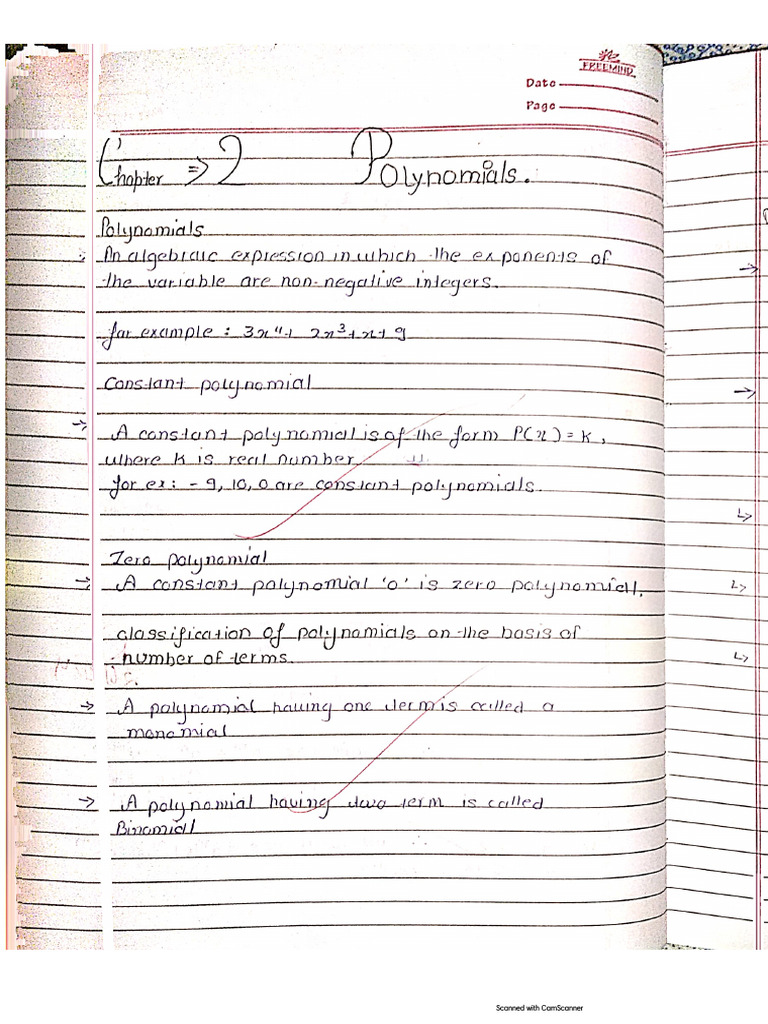 Class 9 Polynomial | PDF