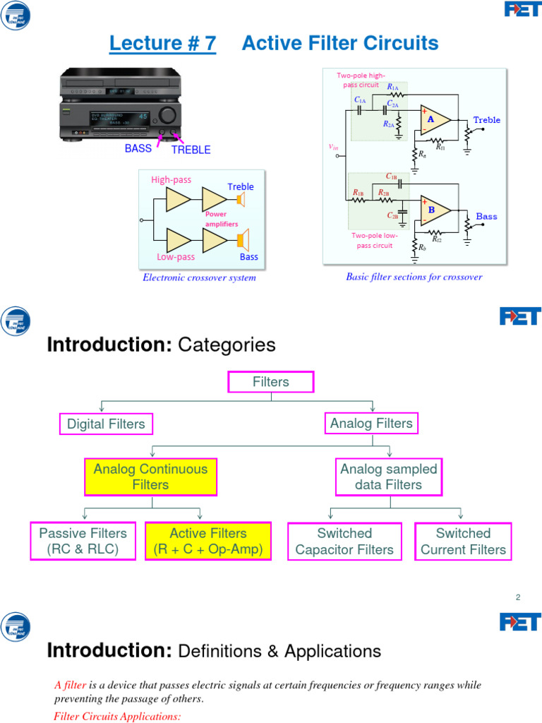 Active Filter Circuit Design Basics | PDF | Electronic Filter | Low ...