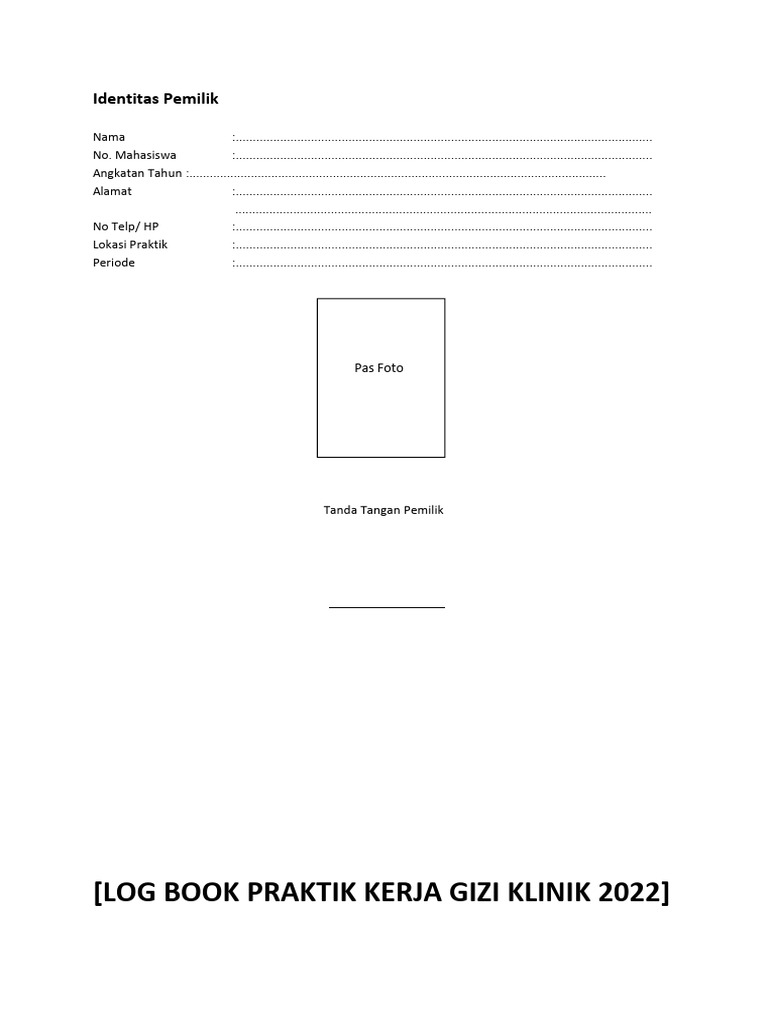 Log Book PKL 2022 | PDF