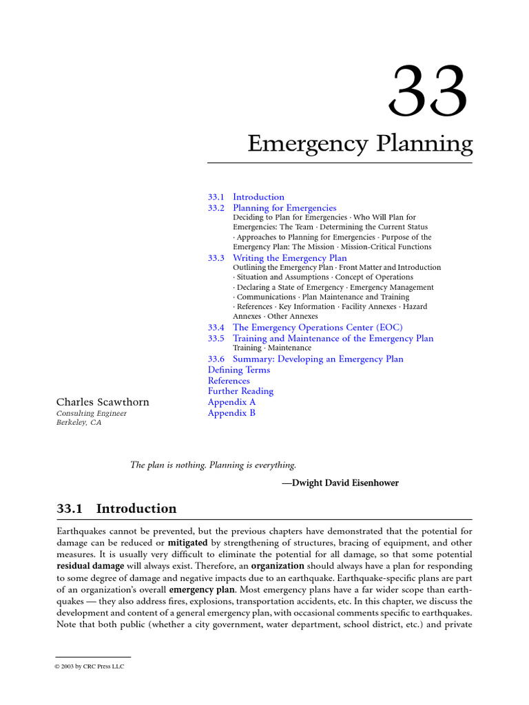 C33 Emergency Planning | PDF | Emergency Management | Emergency
