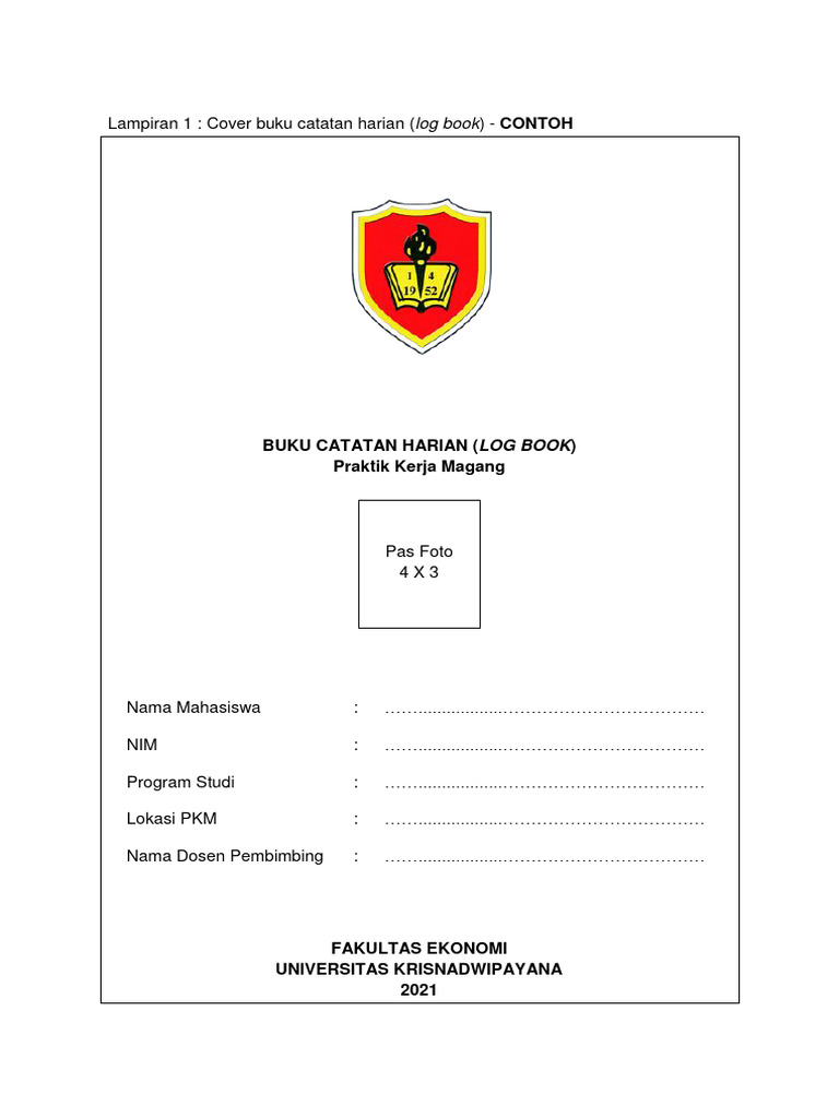 Format Buku Catatan Harian (Log Book) - PKM Pandemi | PDF | Seni